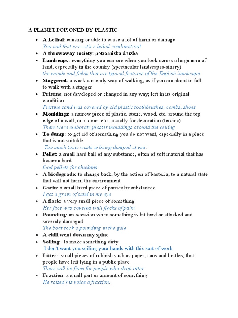 A Planet Poisoned by Plastic | PDF