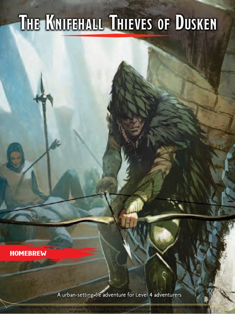 Thieves of Dusken (5e, LVL 4) - GM Binder | PDF