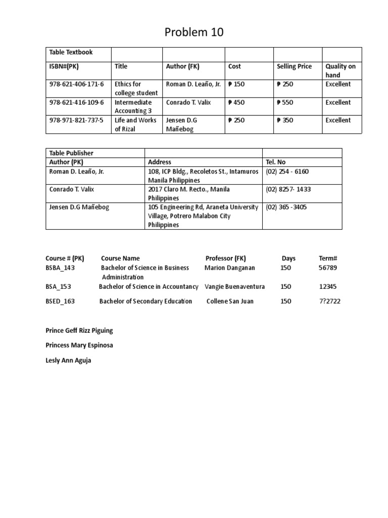 Problem 10 AIS | PDF
