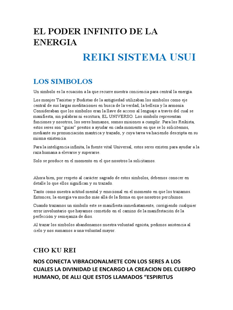 El Poder Infinito de la Energía en Reiki | PDF | Los símbolos | Reiki