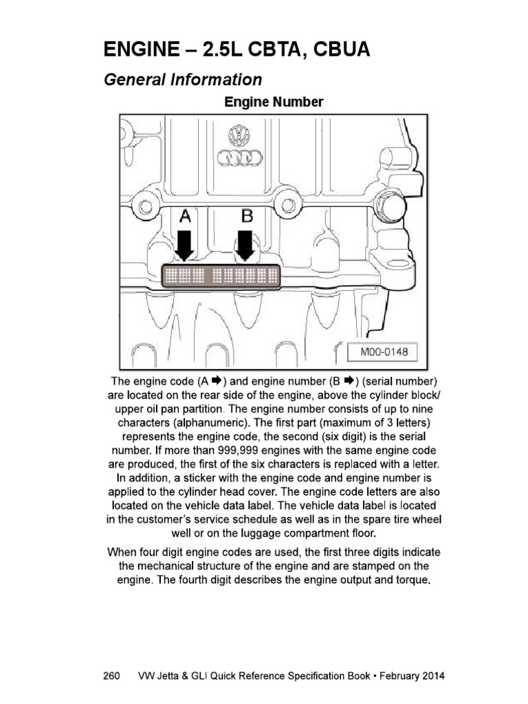 Manual de Mecánica Motores Volkswagen 2.5L CBTA, CBUA | PDF