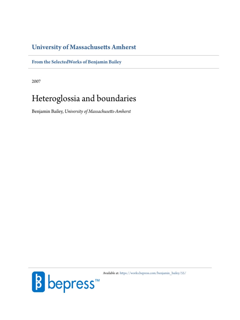 Heteroglossia | Download Free PDF | Linguistics | Multilingualism