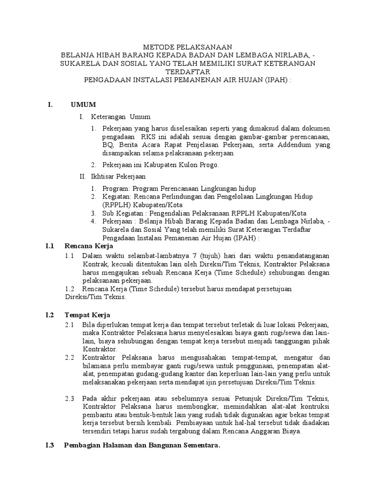 Metode Pelaksanaan IPAH 2021 | PDF