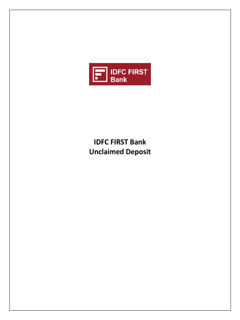 Unclaimed Deposit | PDF