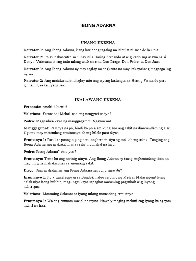 Script Ibong Adarna | PDF
