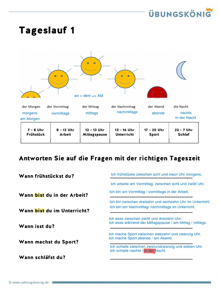 Tagesablauf Übung 1 05.04.2023 | PDF