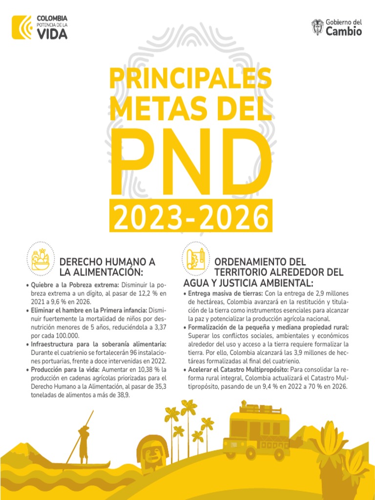 Metas Plan Nacional de Desarrollo 2022 - 2026 | PDF | Colombia | Economias