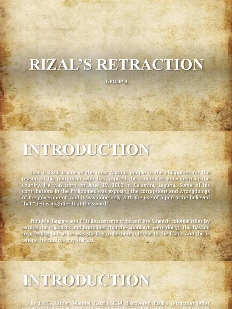 Rizal Retraction | PDF