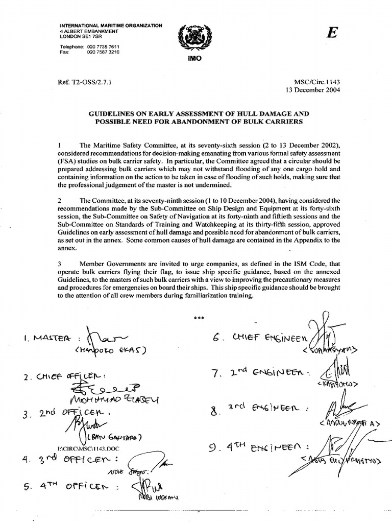 MSC Circ 1143 | PDF | Ships | Shipping