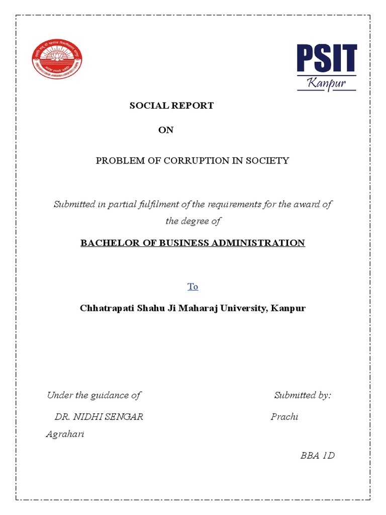 Social Report Corruption | PDF