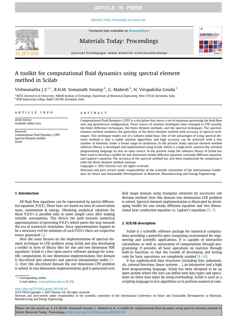 A Toolkit For Computational Fluid Dynamics Using Spectral Element ... A Toolkit For Computational Fluid Dynamics Using Spectral Element ...