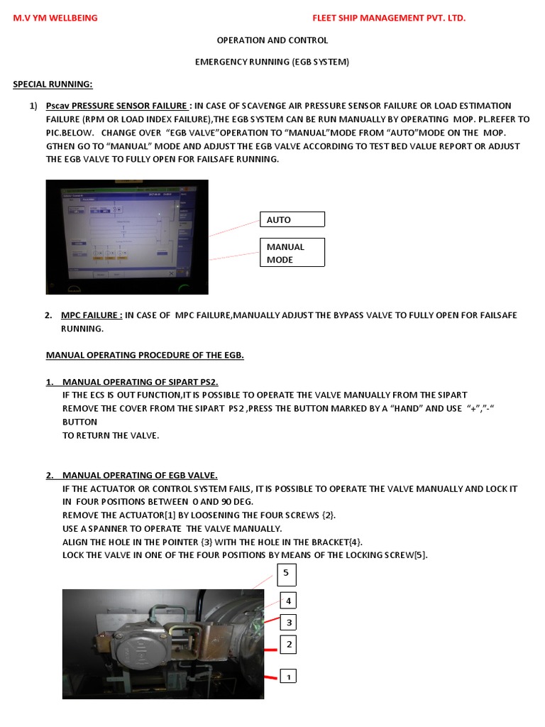 EGB System Manual Operation Guide | PDF