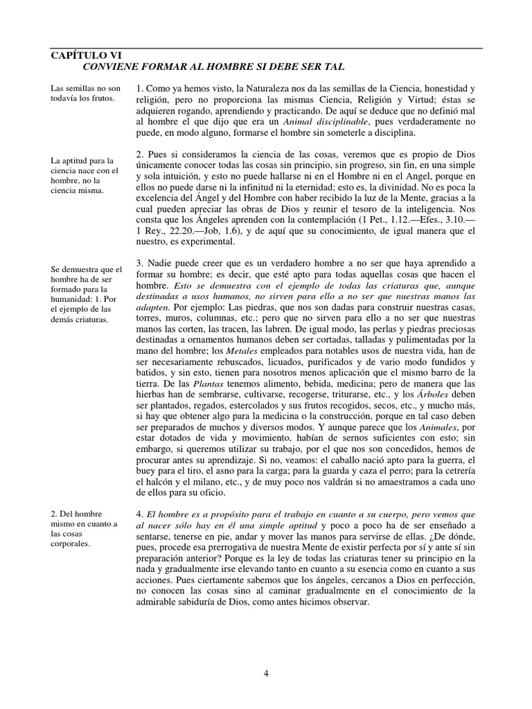 1 - Comenio - La Didactica Magna. Cap 6 | PDF | Conocimiento | Experiencia