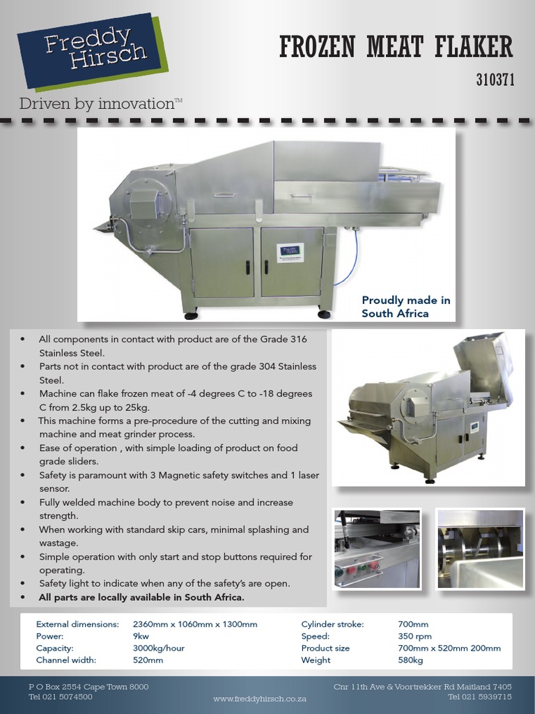 FHG Frozen Meat Flaker | PDF