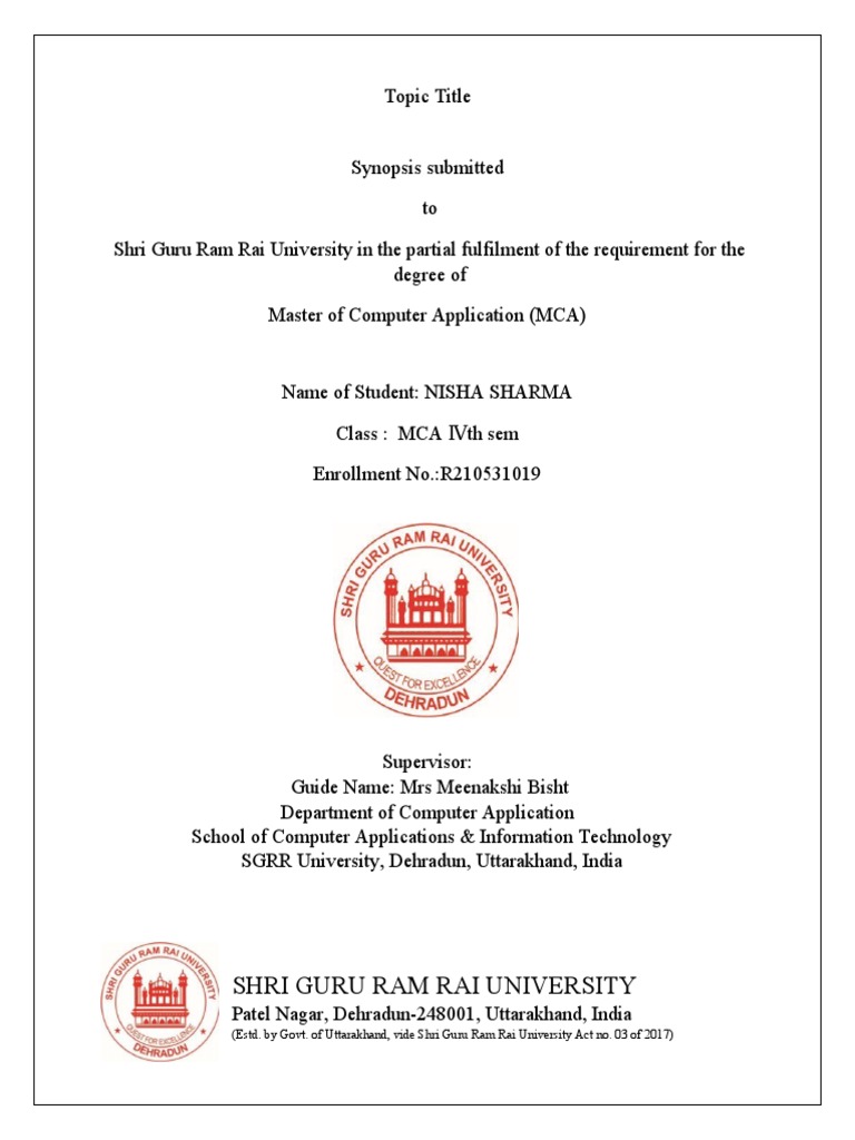 Weather Forecasting Project Synopsis | PDF | Weather Forecasting | Weather