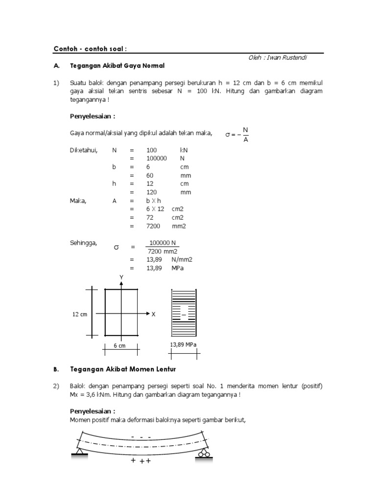 Contoh Soal Tegangan dan Regangan | PDF