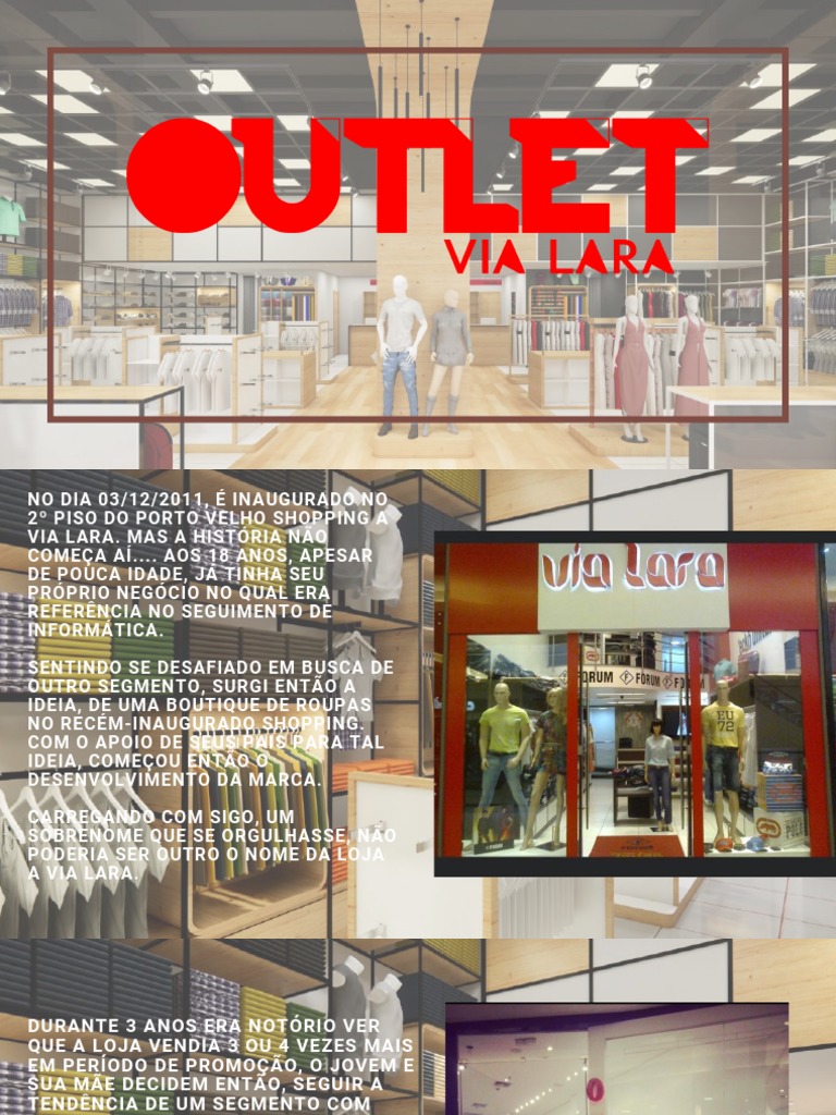 Outlet Via Lara: História e Expansão | PDF