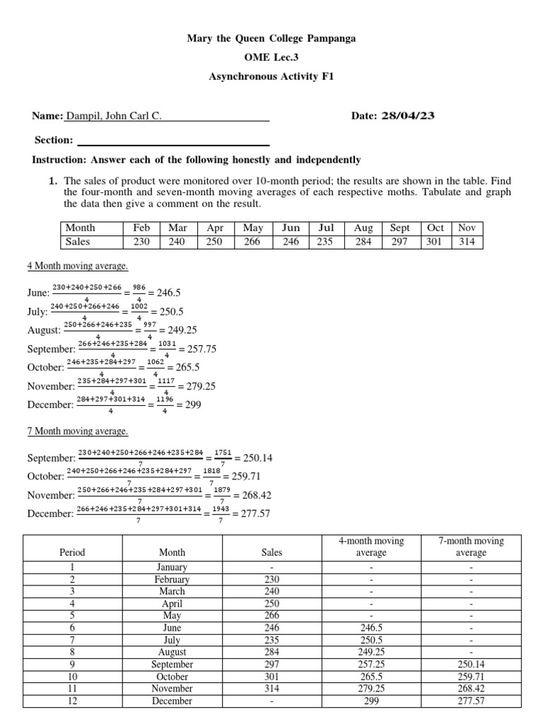 OME Lec.3 Activity F1 Dampil-John-Carl-C | PDF