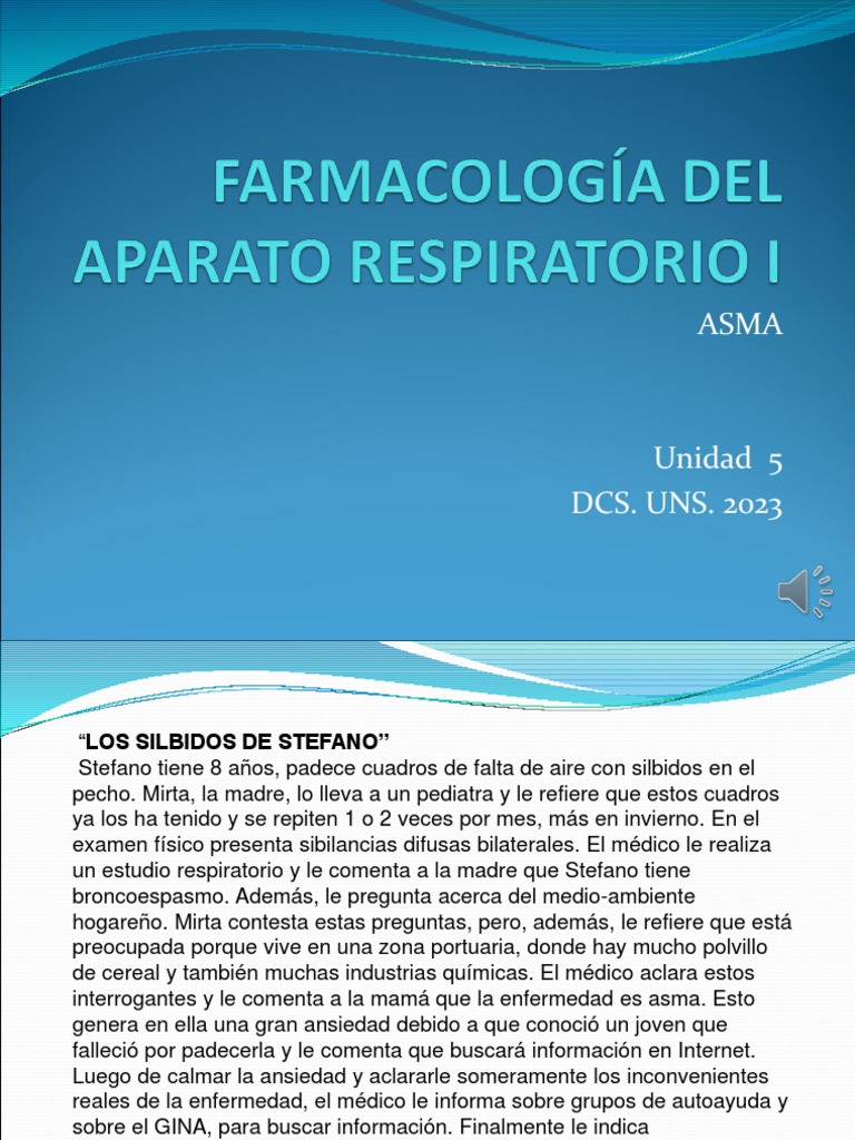 Farmacologia Del Aparato Respiratorio | PDF | Asma | Sinapsis