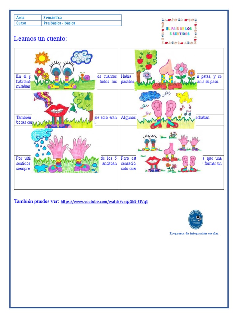 Guía Partes Del Cuerpo Pre Básica 4 | PDF