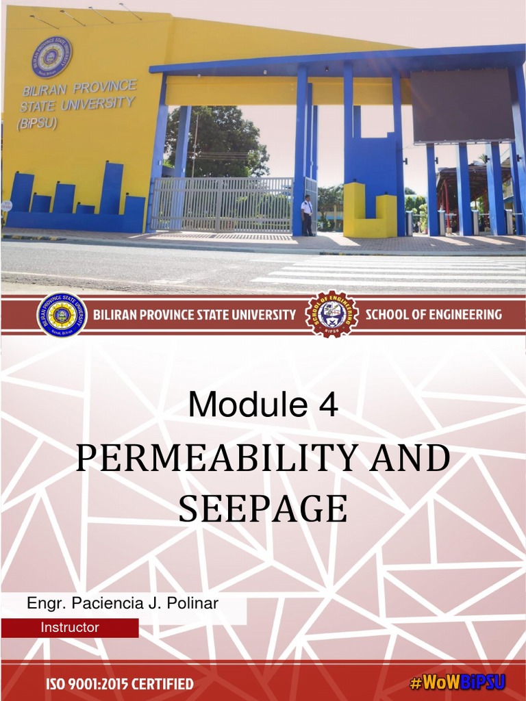 Module 4.permeability and Seepage | PDF | Soil Mechanics | Aquifer