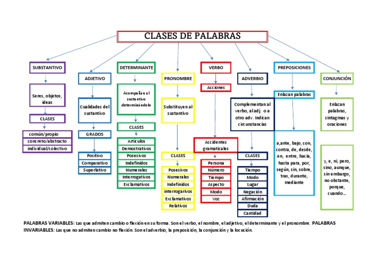 Clases de Palabras | PDF | Palabra | Sustantivo