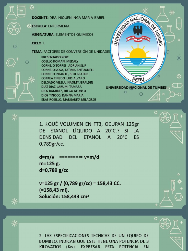 Quimica - Conversion de Unidades | PDF