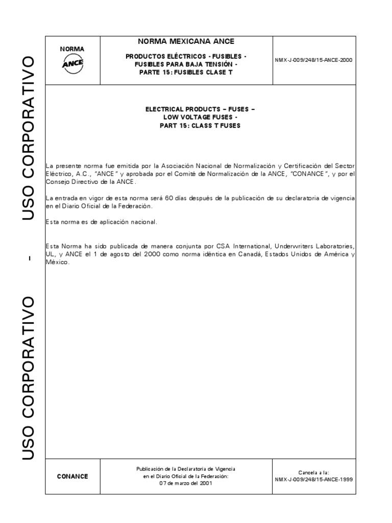 NMX J 009 248 15 Ance | PDF