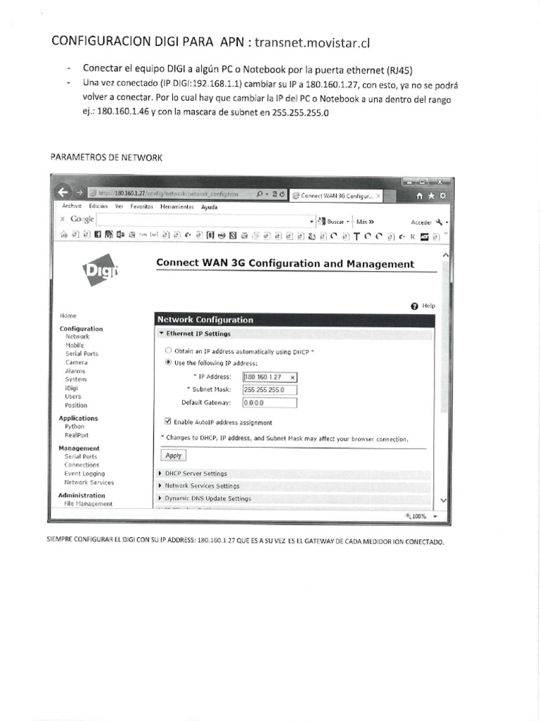 Configuracion Digi | PDF