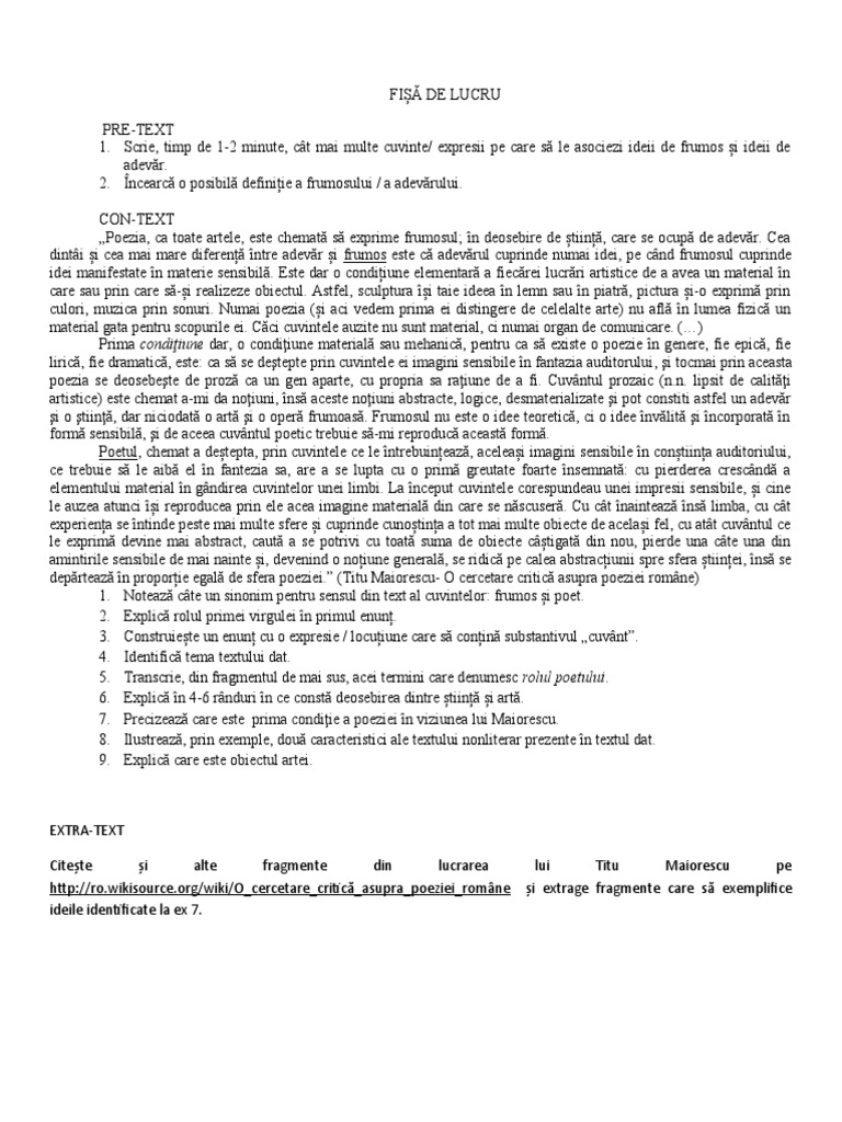 Junimea Test 2 | PDF