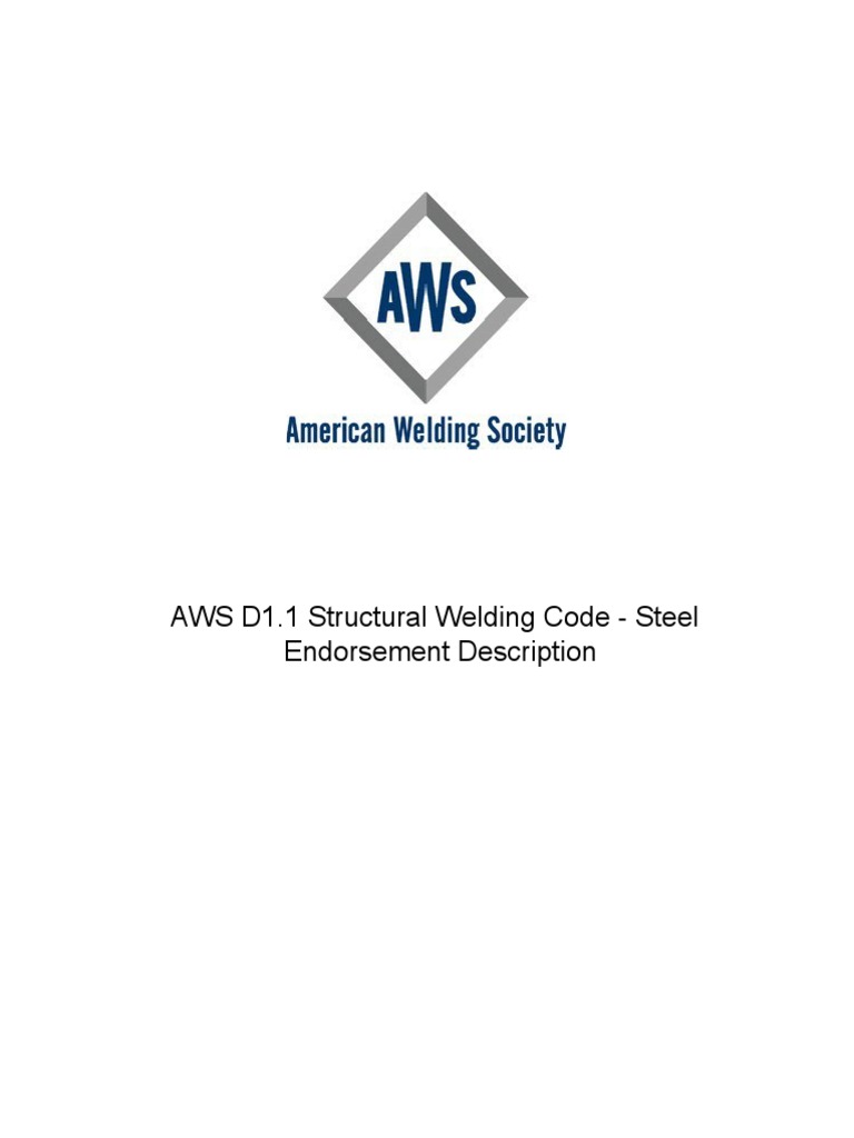 D1.1 Structural Welding Steel Description | PDF