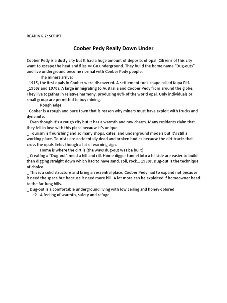 Coober Pedy Really Down Under | PDF | Fat | Saturated Fat