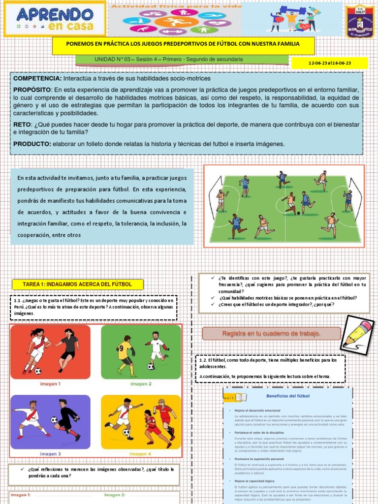 Juegos Predeportivos de Fútbol en Familia | PDF | Deportes