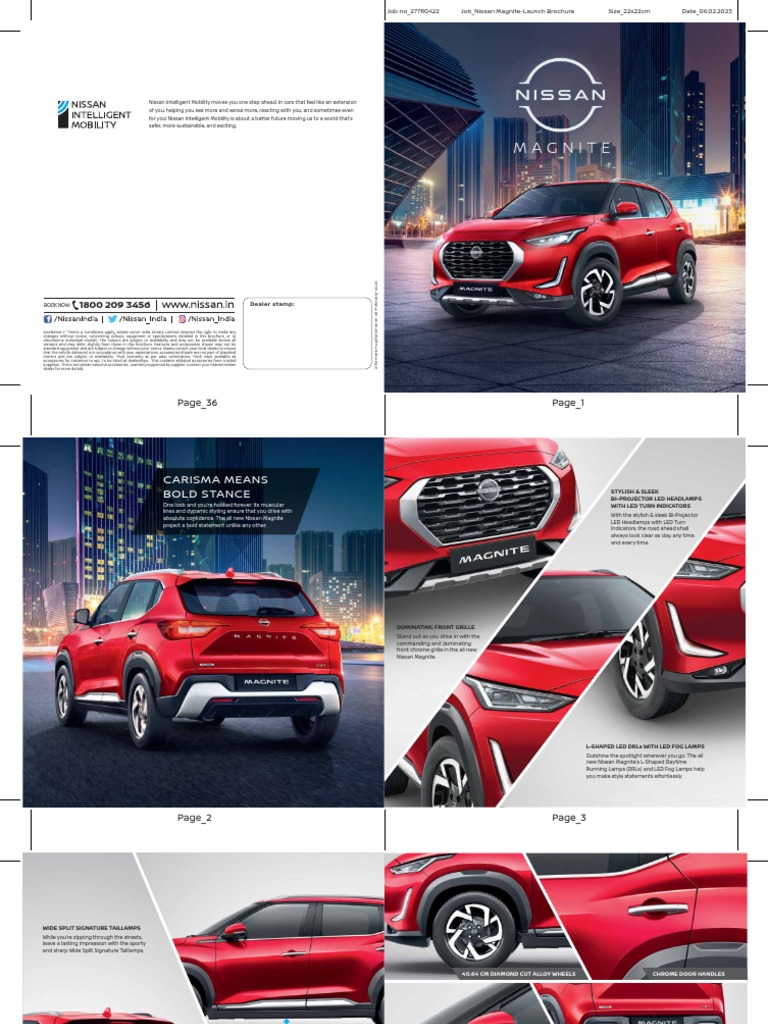 Nissan Magnite Launch Brochure Shark Fin Antenna - 22x22cm | PDF