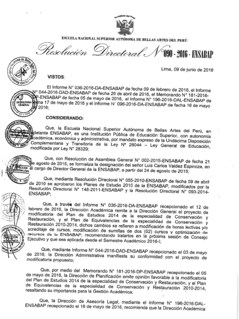 RD 090 2016 Ensabap | PDF
