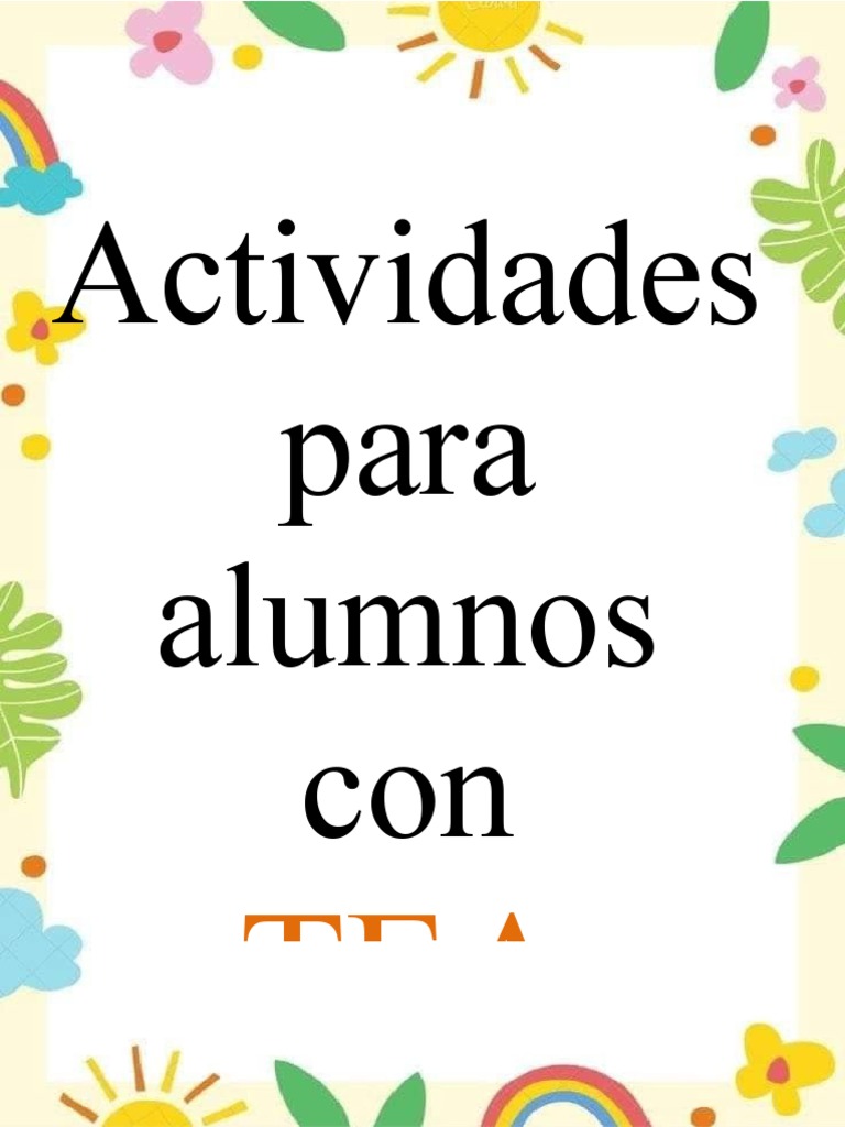 Actividades para Alumnado Con TEA | PDF | Las emociones | Color