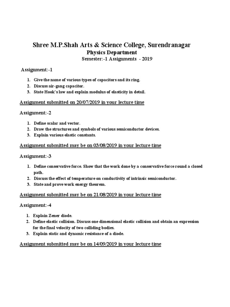 Physics Assignment Front Page Design | PDF