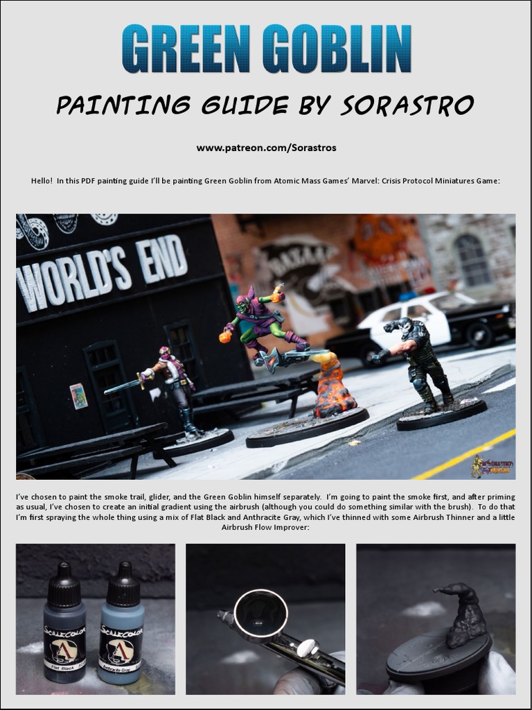 Green Goblin Painting Guide | Download Free PDF | Light | Cascading ...