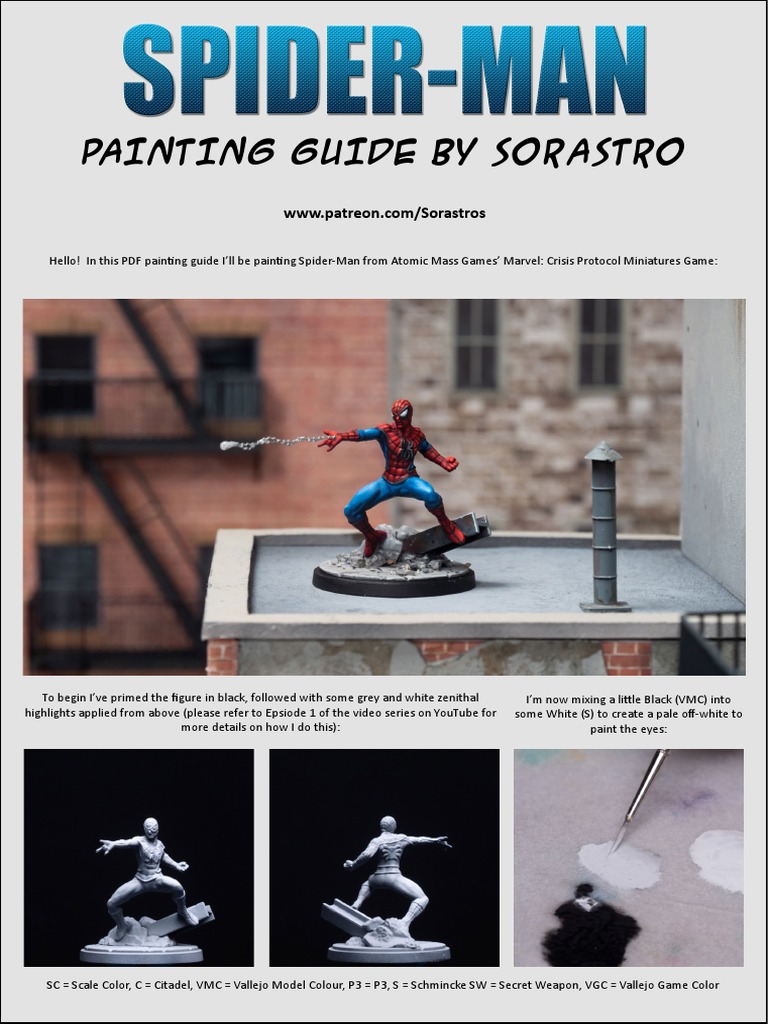Spider Man Painting Guide | PDF