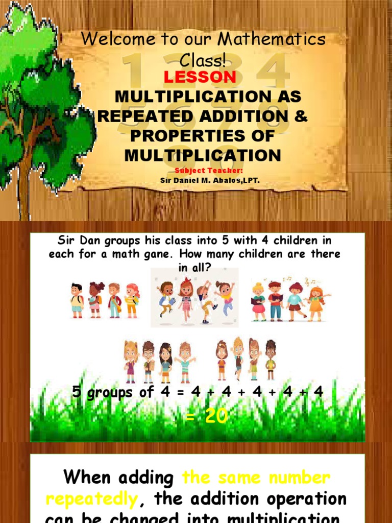 Multiplication As Repeated Addition | PDF | Multiplication | Arithmetic