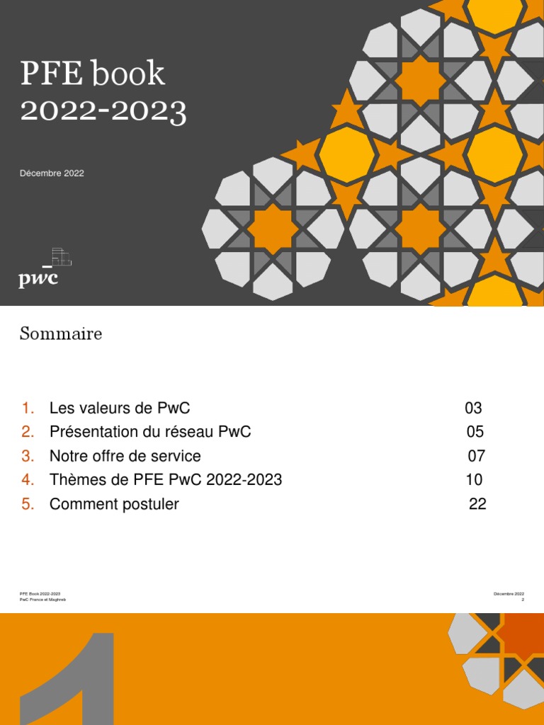 PFE Book 2022-2023: Décembre 2022 | PDF