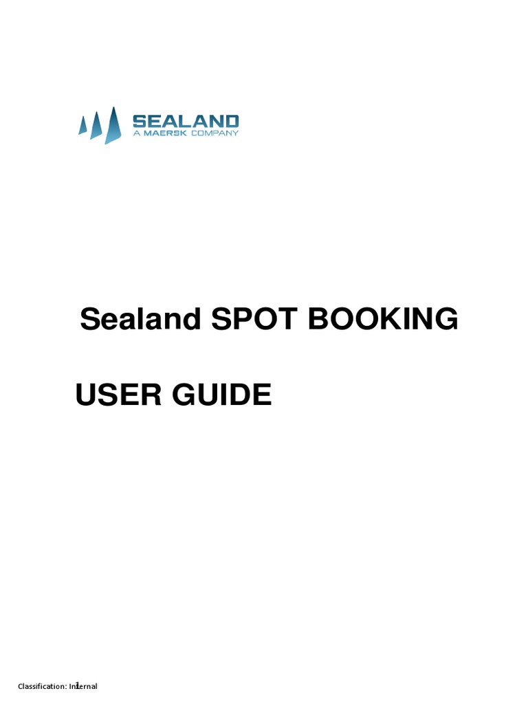 SEALAND SPOT Webbooking Handbook English | PDF