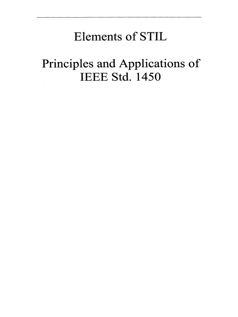 Elements of Principles and Applications of IEEE Std. 1450 | PDF
