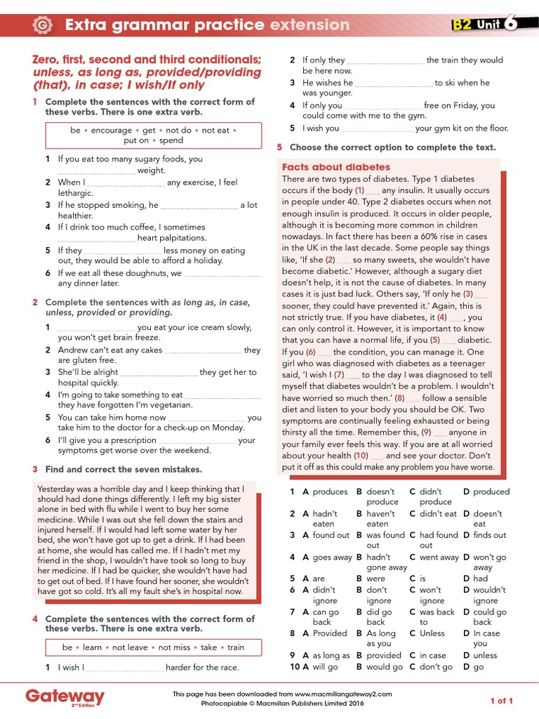 B2 UNIT 6 Extra Grammar Practice Extension | PDF