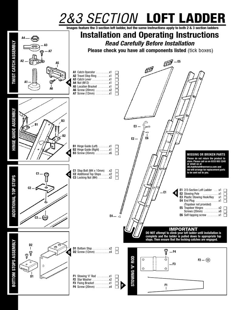 Loft Ladder Installation Guide | PDF | Door | Ladder