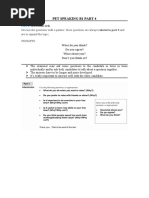 Cambridge Pet Speaking Test Part 2 | PDF