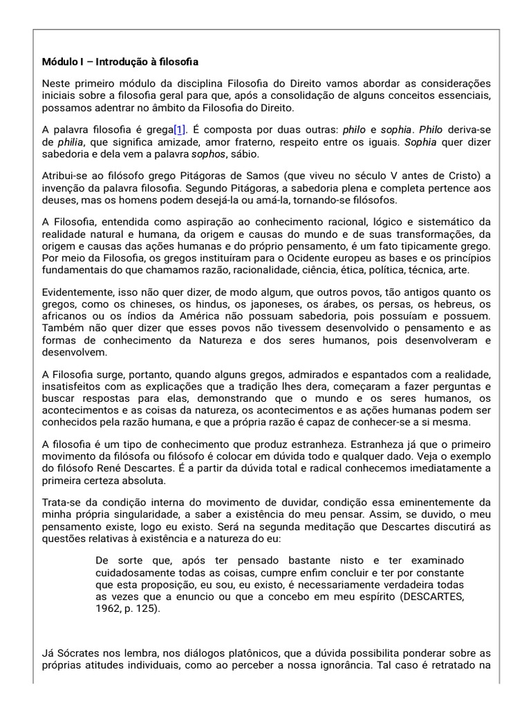Unip Filosofía Módulo 1 | PDF | Science | Conhecimento