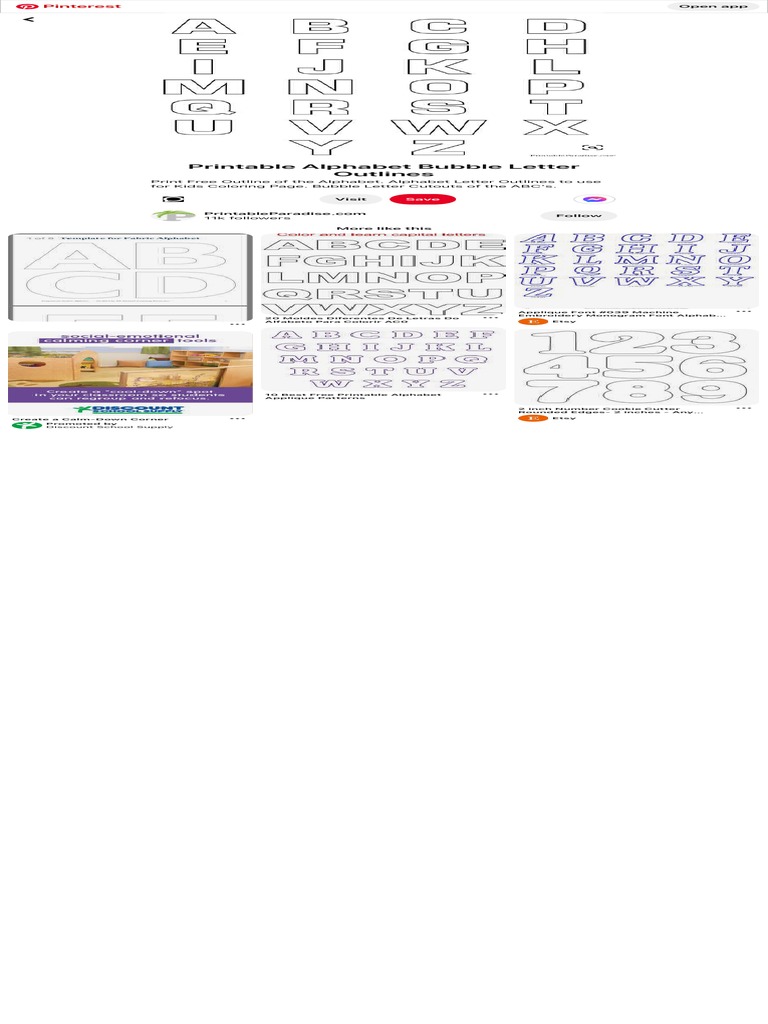 Printable Alphabet Bubble Letter Outlines | PDF