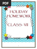 Class 6 Holiday Homework | PDF