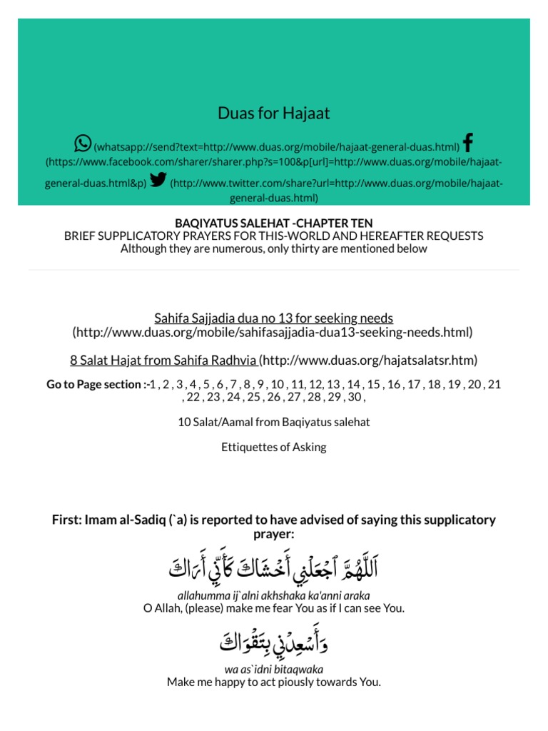 Ways For Prayers Shia | PDF | Shia Islam | Sharia